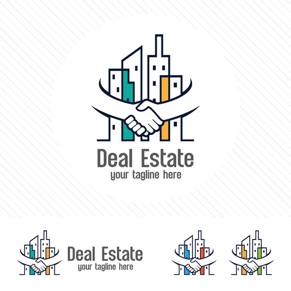 Property deal logo design vector. Real estate or apartment trading ...
