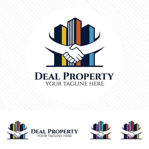 Property deal logo design vector. Real estate or apartment trading ...