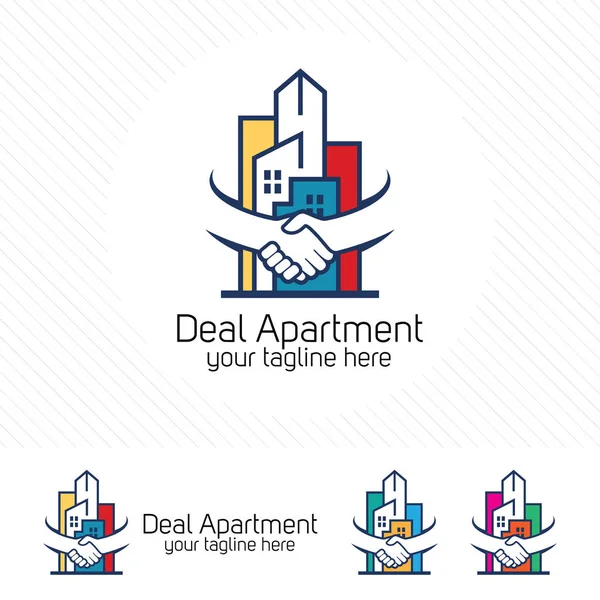 Property deal logo design vector. Real estate or apartment trading ...