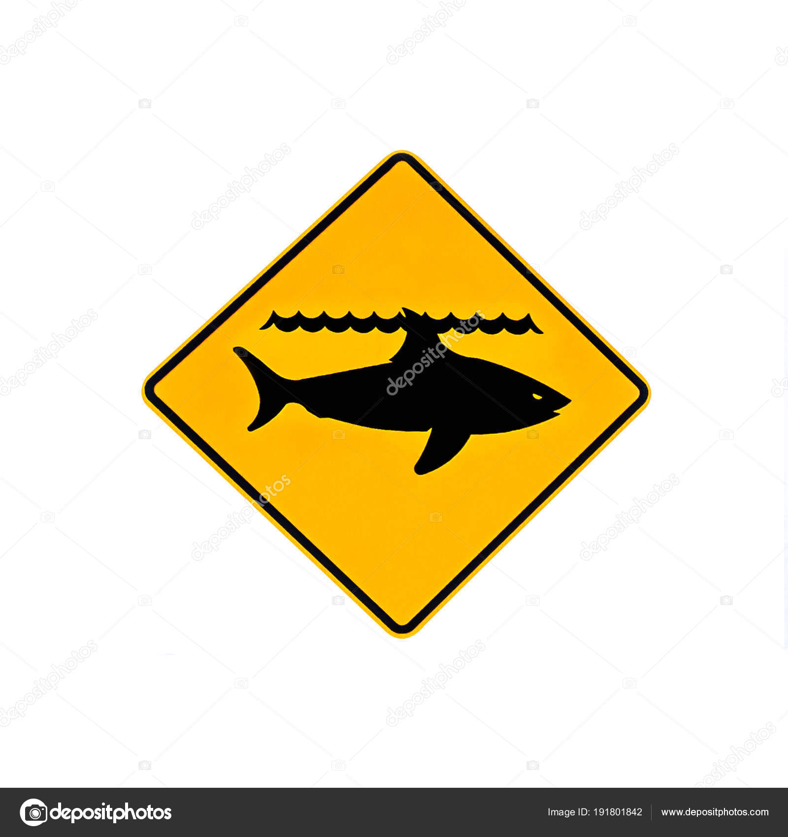 Shark warning sign Stock Photo by ©bennymarty 191801842