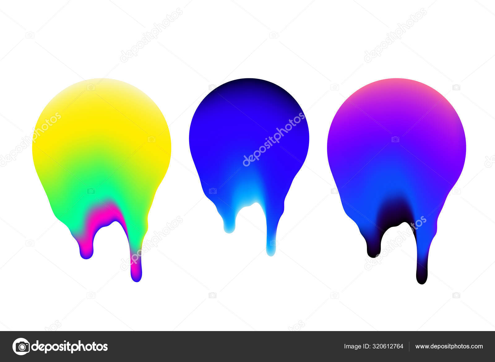 Simple Vector Liquid Gradient Shapes Set. Trendy Universal Minimalist ...