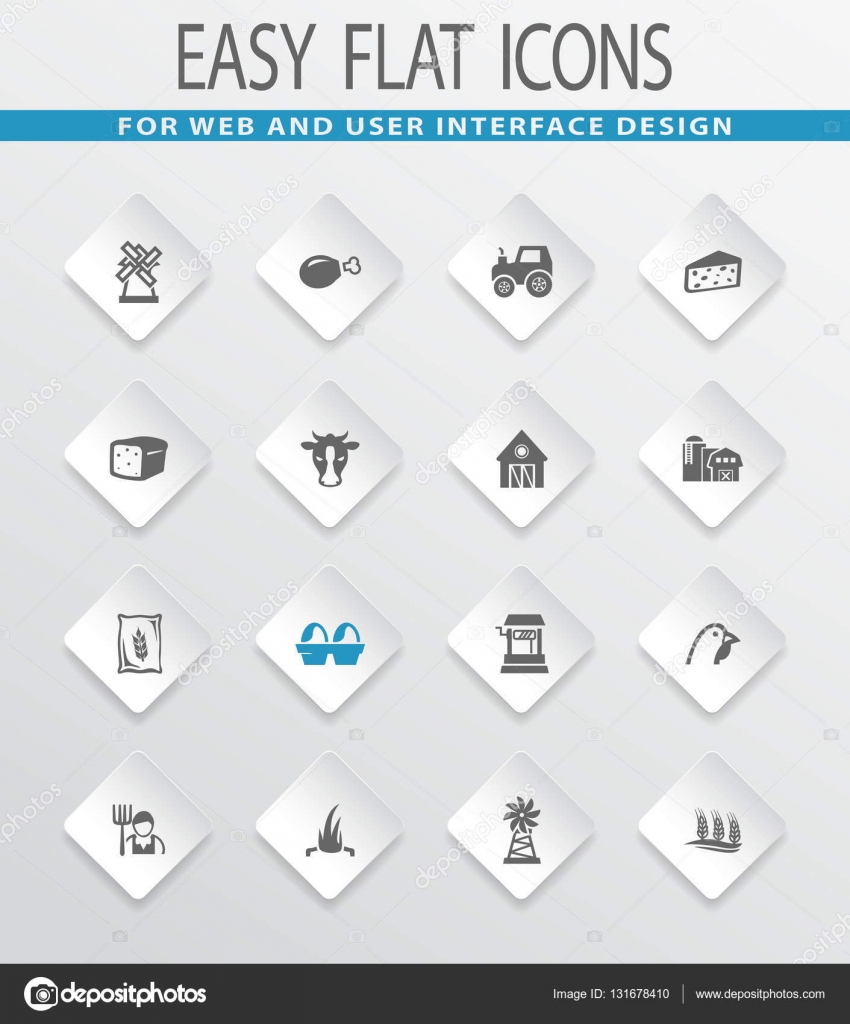 Agriculture and farming icons set Stock Vector by ©Lisess 131678410