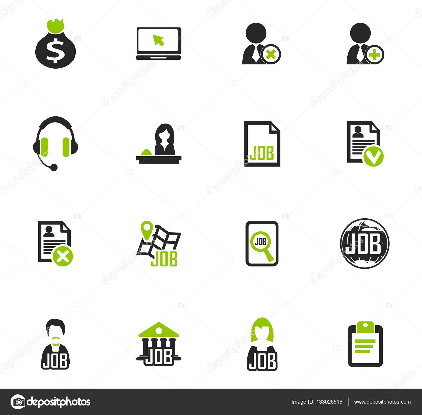 Job icons set Stock Vector by ©Lisess 133026516