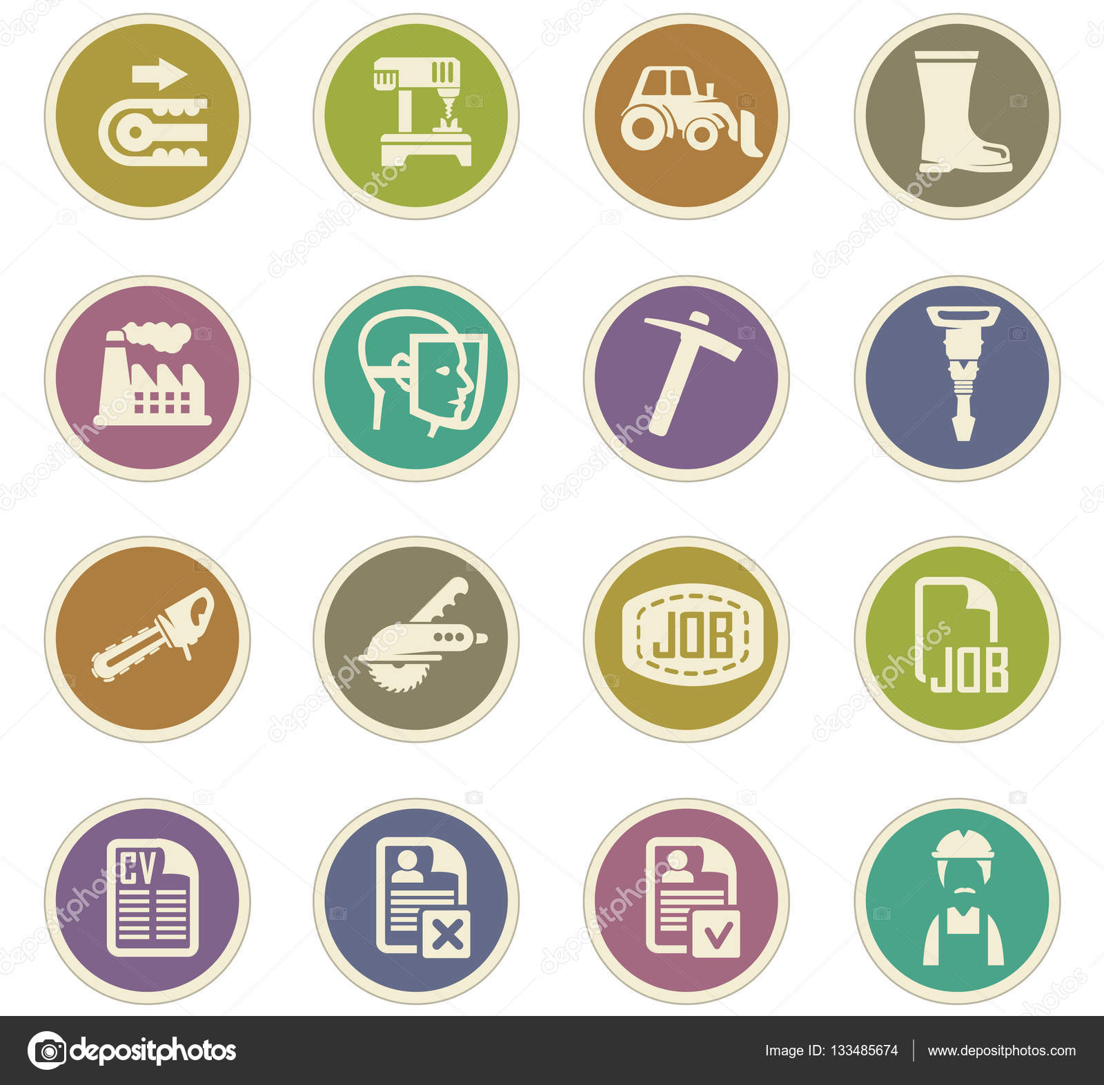 Job icons set Stock Vector by ©Lisess 133485674