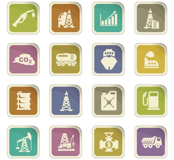 Extraction of oil icons set Stock Vector by ©Lisess 133484848