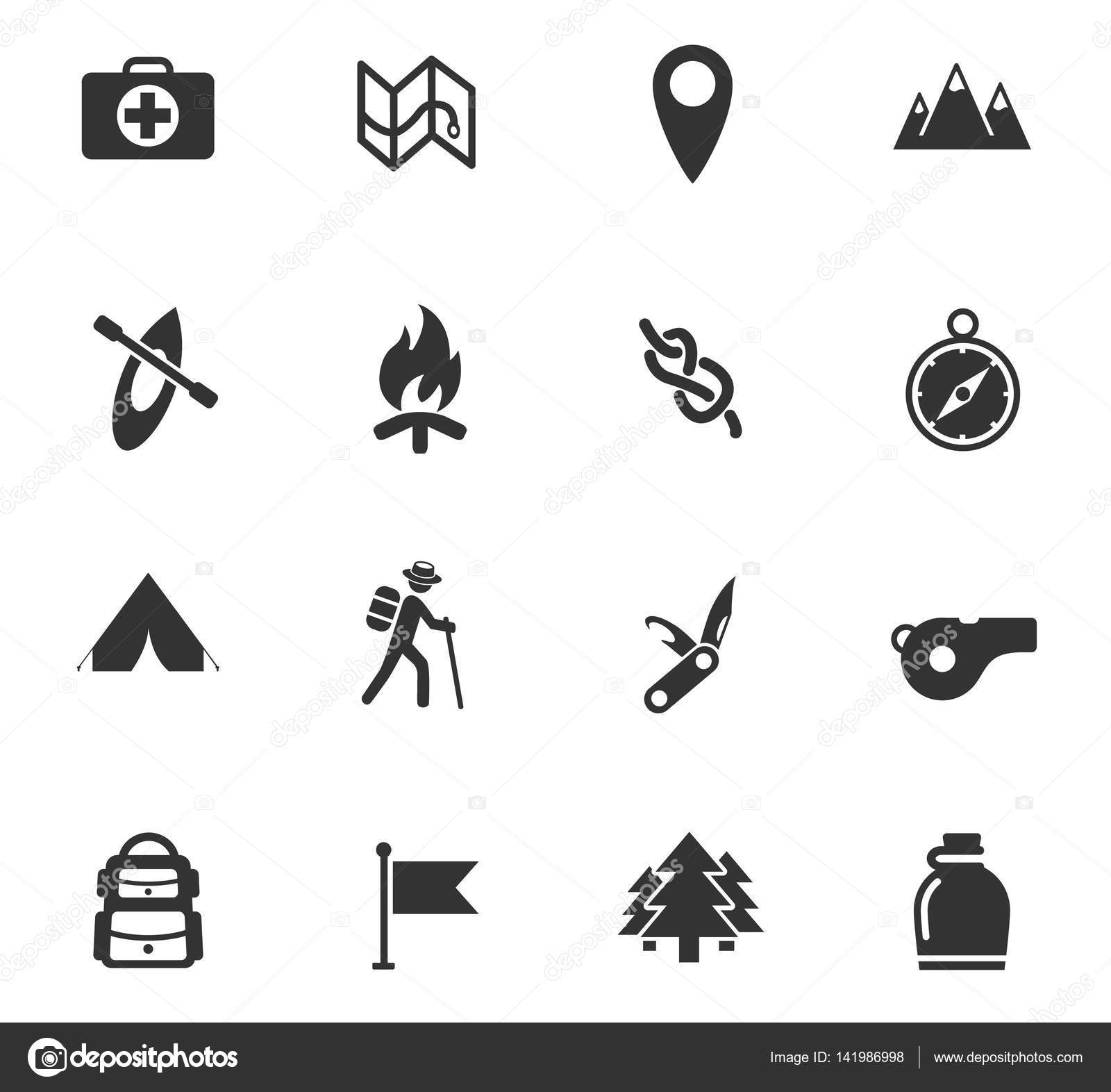 Day of scouts icon set — Stock Vector © Lisess #141986998