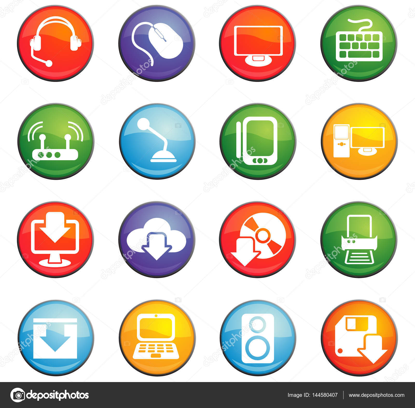 Computer icon set Stock Vector by ©Lisess 144580407