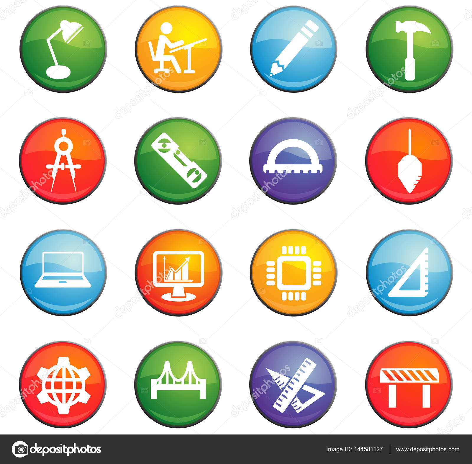 Engineering icon set Stock Vector by ©Lisess 144581127