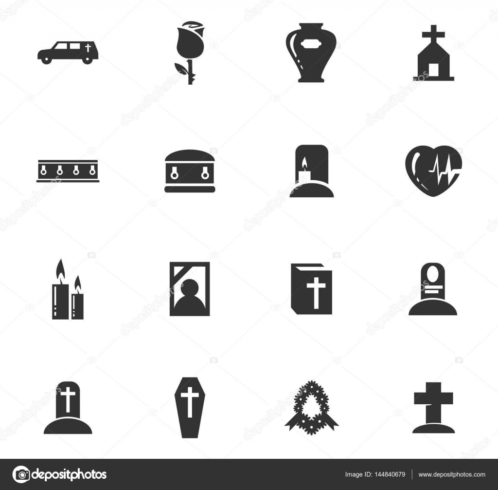 Funeral service icons set Stock Vector Image by ©Lisess #144840679