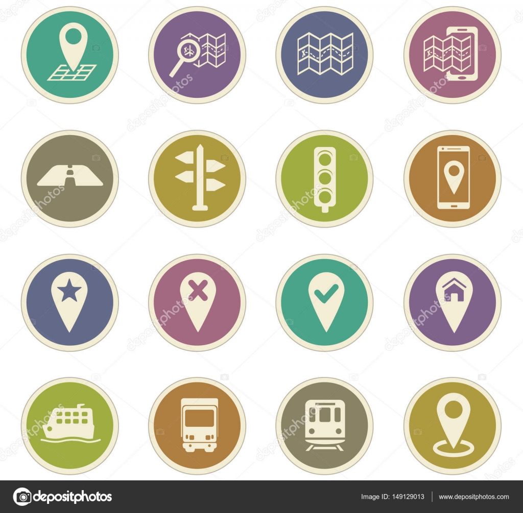 Navigation icon set Stock Vector Image by ©Lisess #149129013