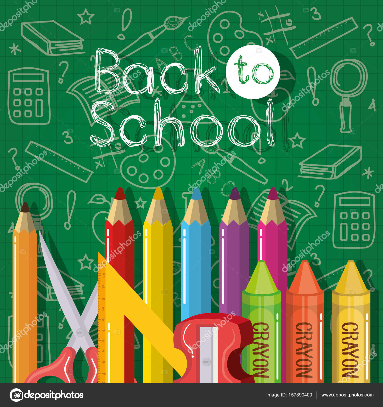 School elements vector illustration Stock Vector by ©customart 157890400