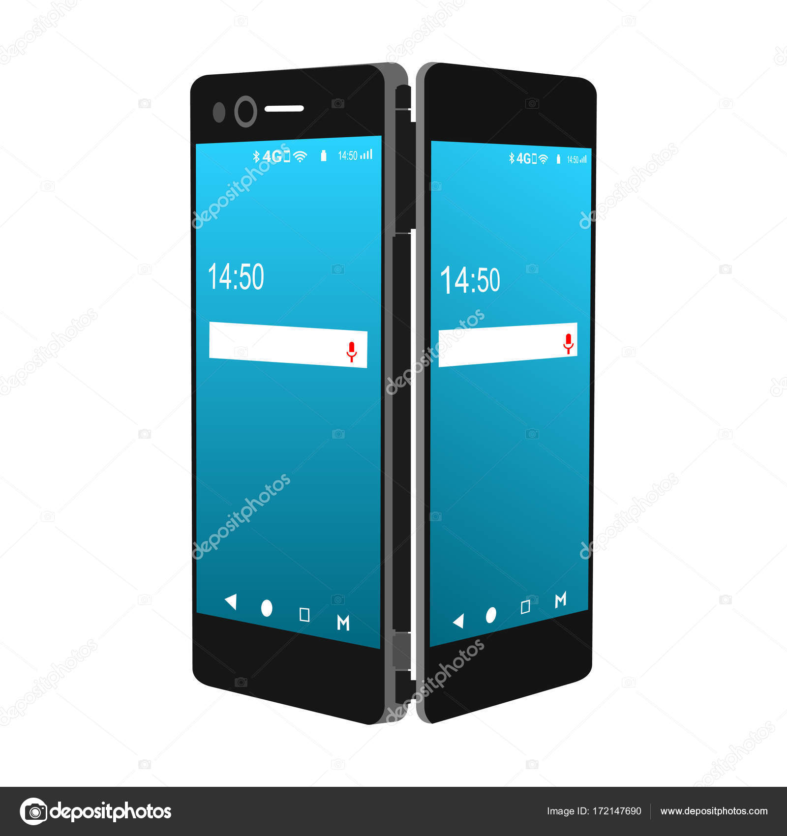Concept dual screen phone — Stock Vector © bumerSS #172147690
