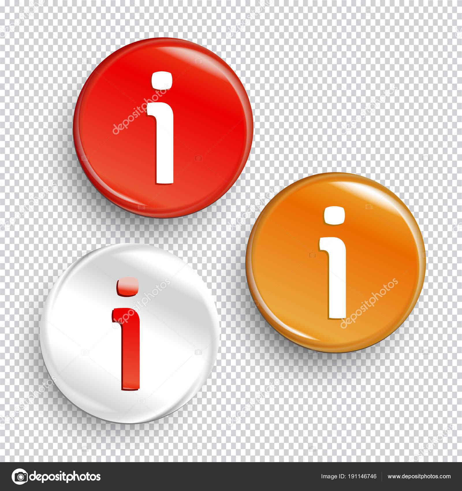 Information rounded button set. Stock Vector by ©aieps 191146746
