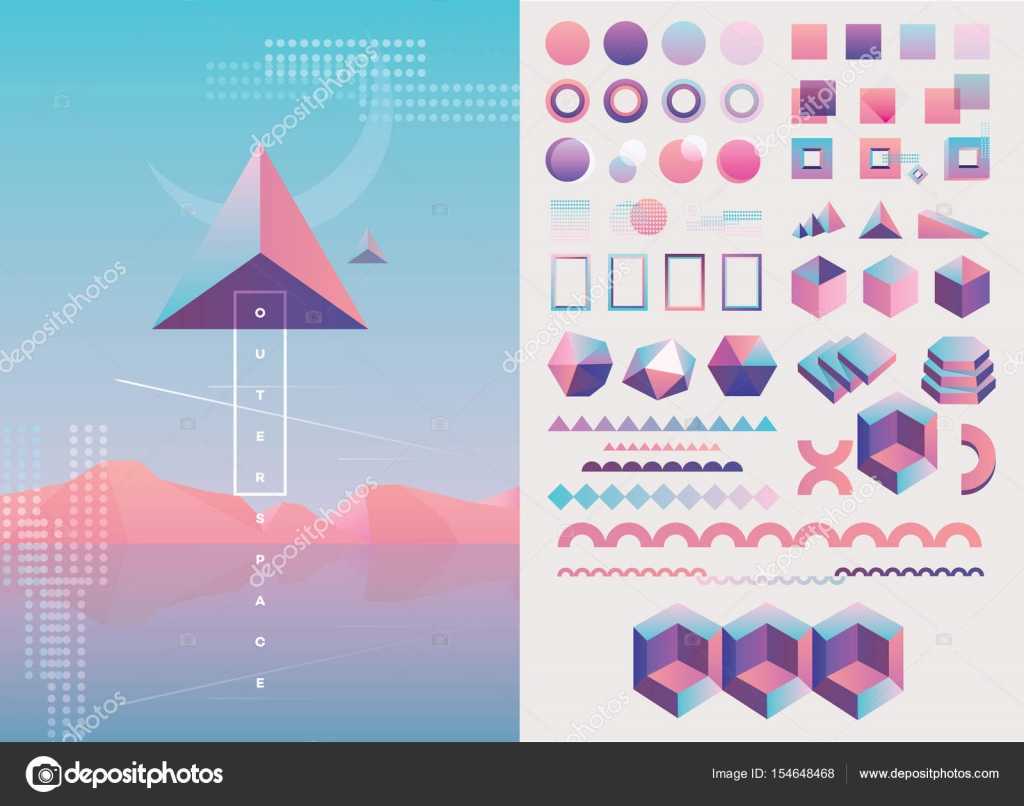 Collection of shapes and lines Stock Vector Image by ©DianaHlevnjak ...