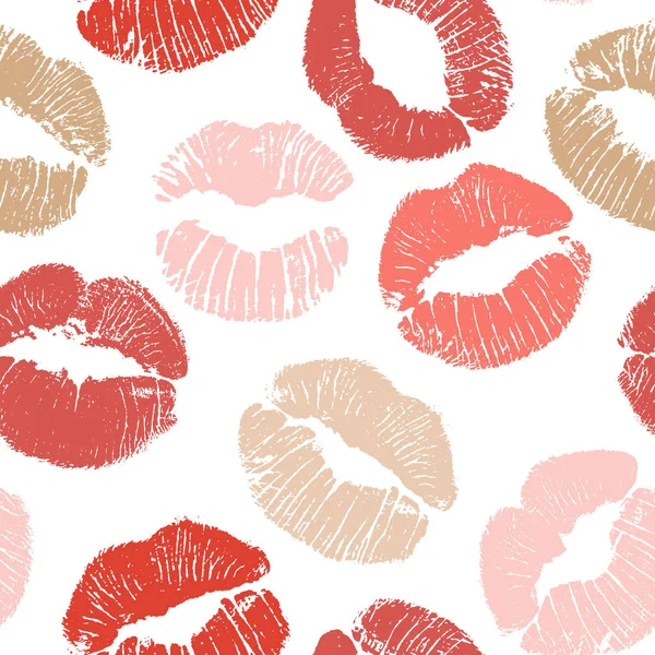 Seamless texture with lips prints — Stock Vector © emaria #6444066