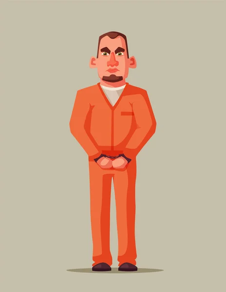 Prison with prisoner. Character design. Cartoon vector illustration ...