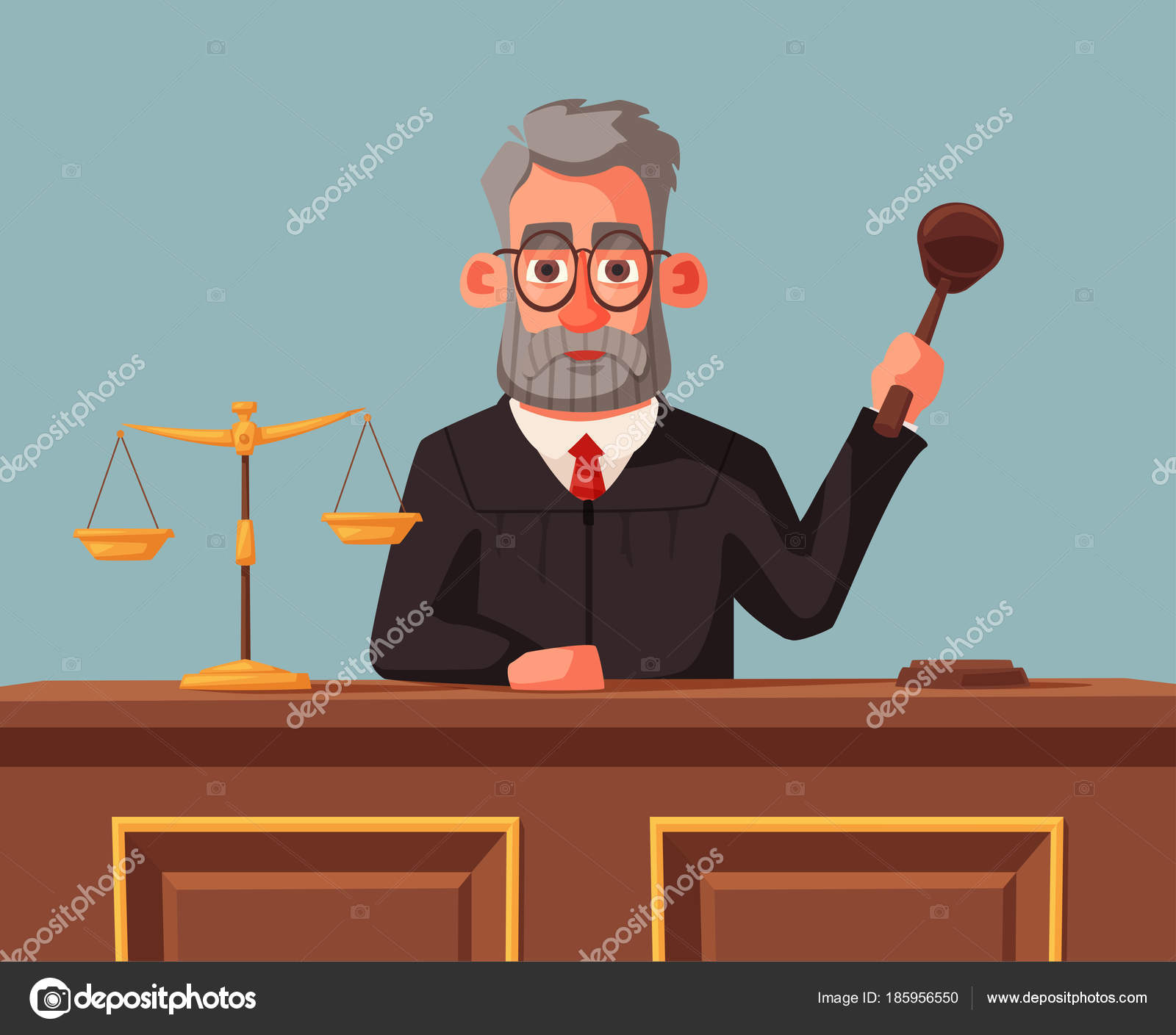 Cartoon Judge Hammer