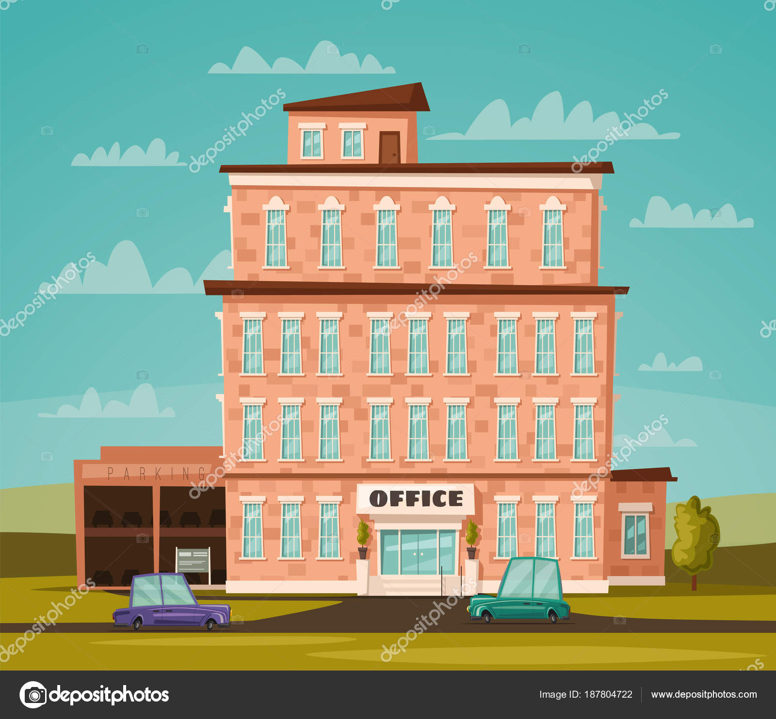 Cartoon Office Building