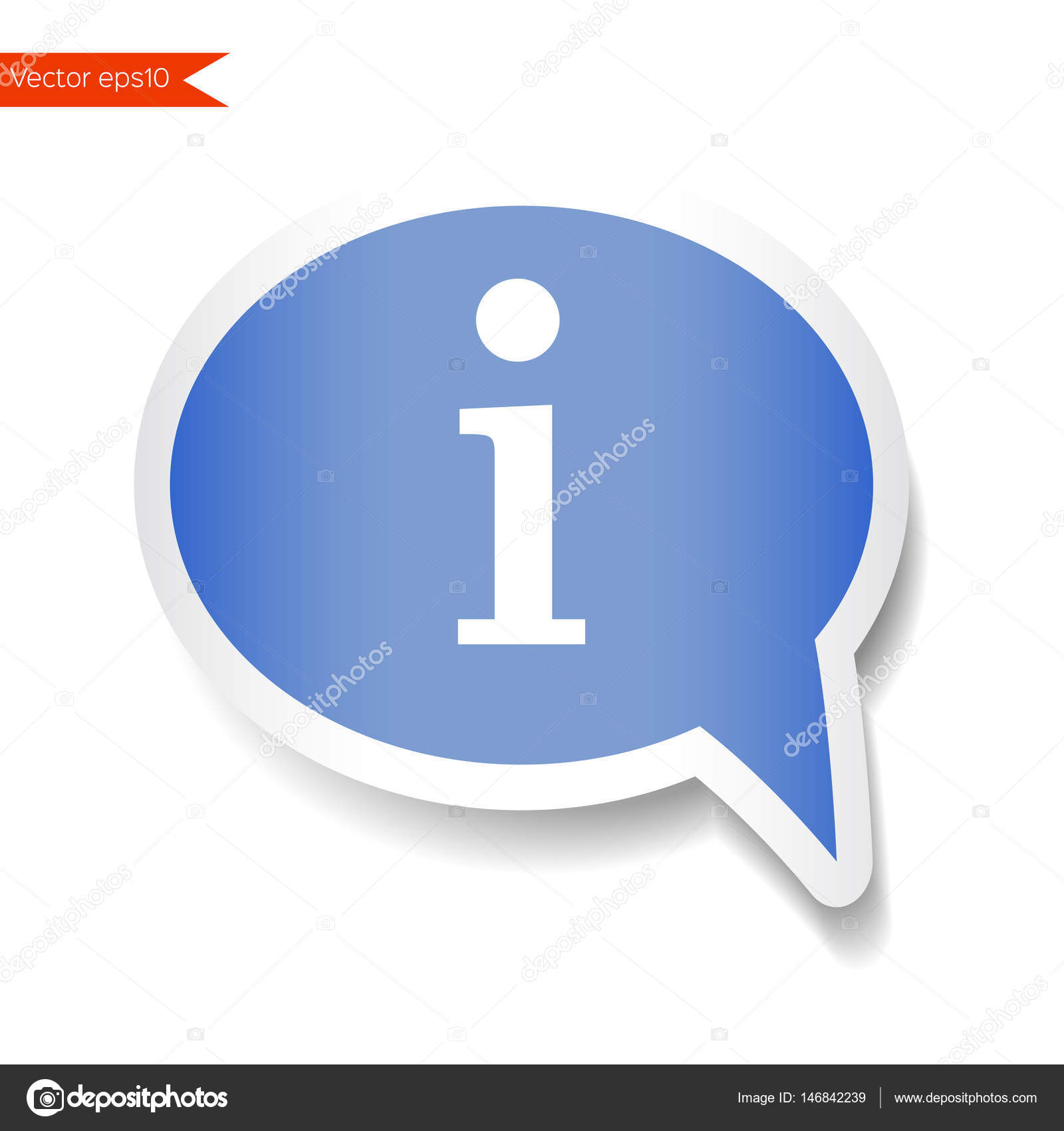 Information sign sticker with shadow Stock Vector Image by ©MayaMi ...