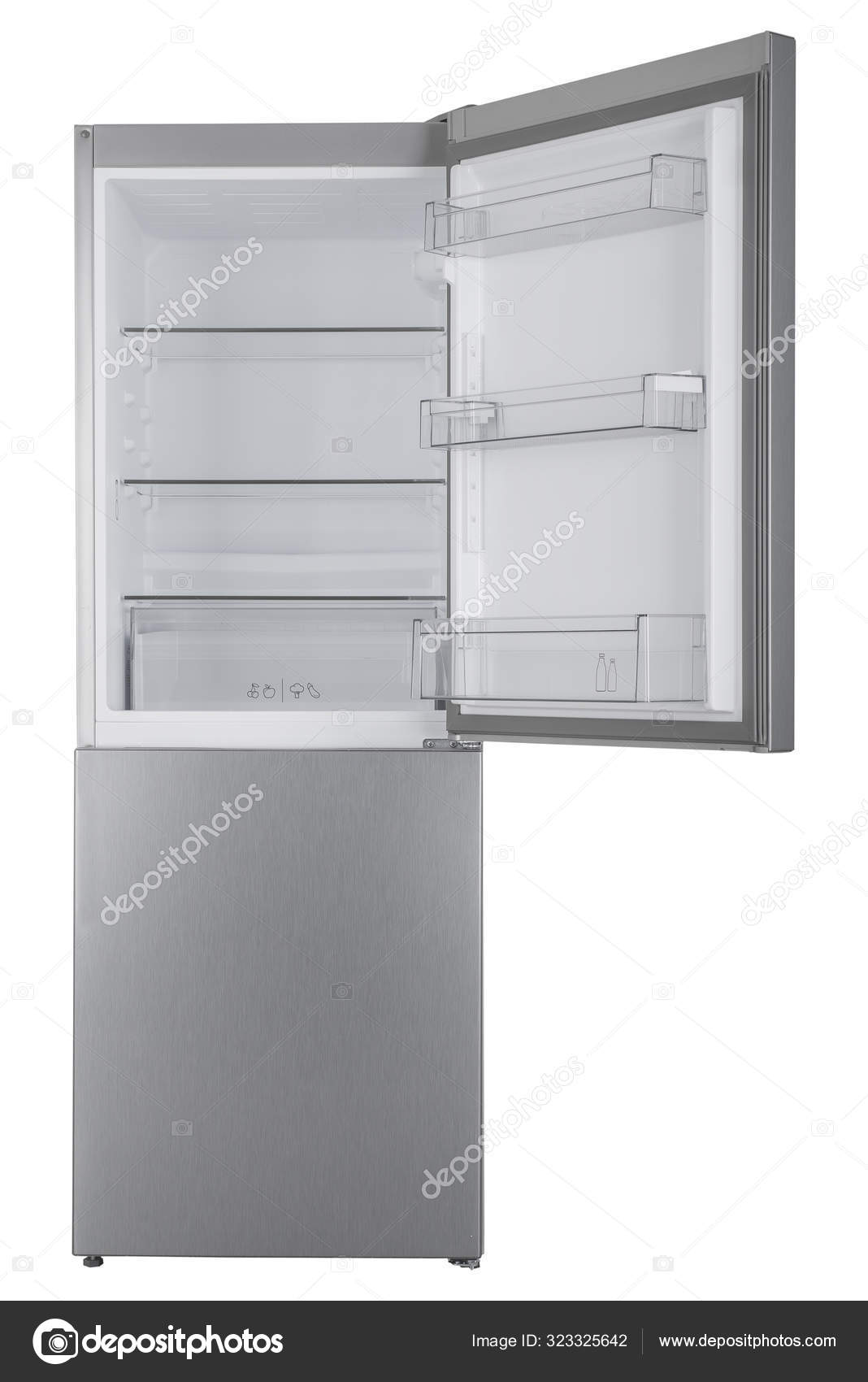 Refrigerator Isolated on White Background. Modern Kitchen and Do ...