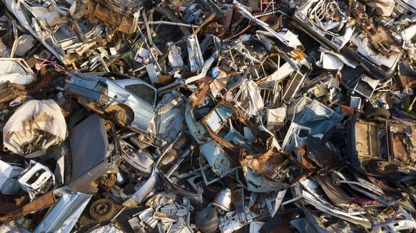 Scrap metal ready for recycling - Industry area. - Stock Image - Everypixel