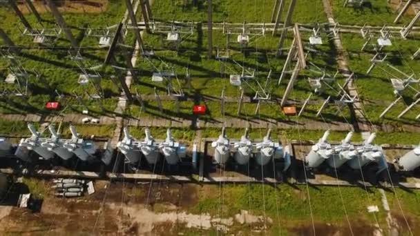 Electrical substation,power station. Aerial view — Stock Video ...