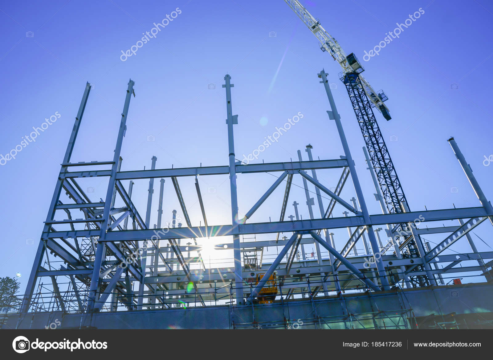 Structural steel framework for new building. Stock Photo by ©brians101 ...
