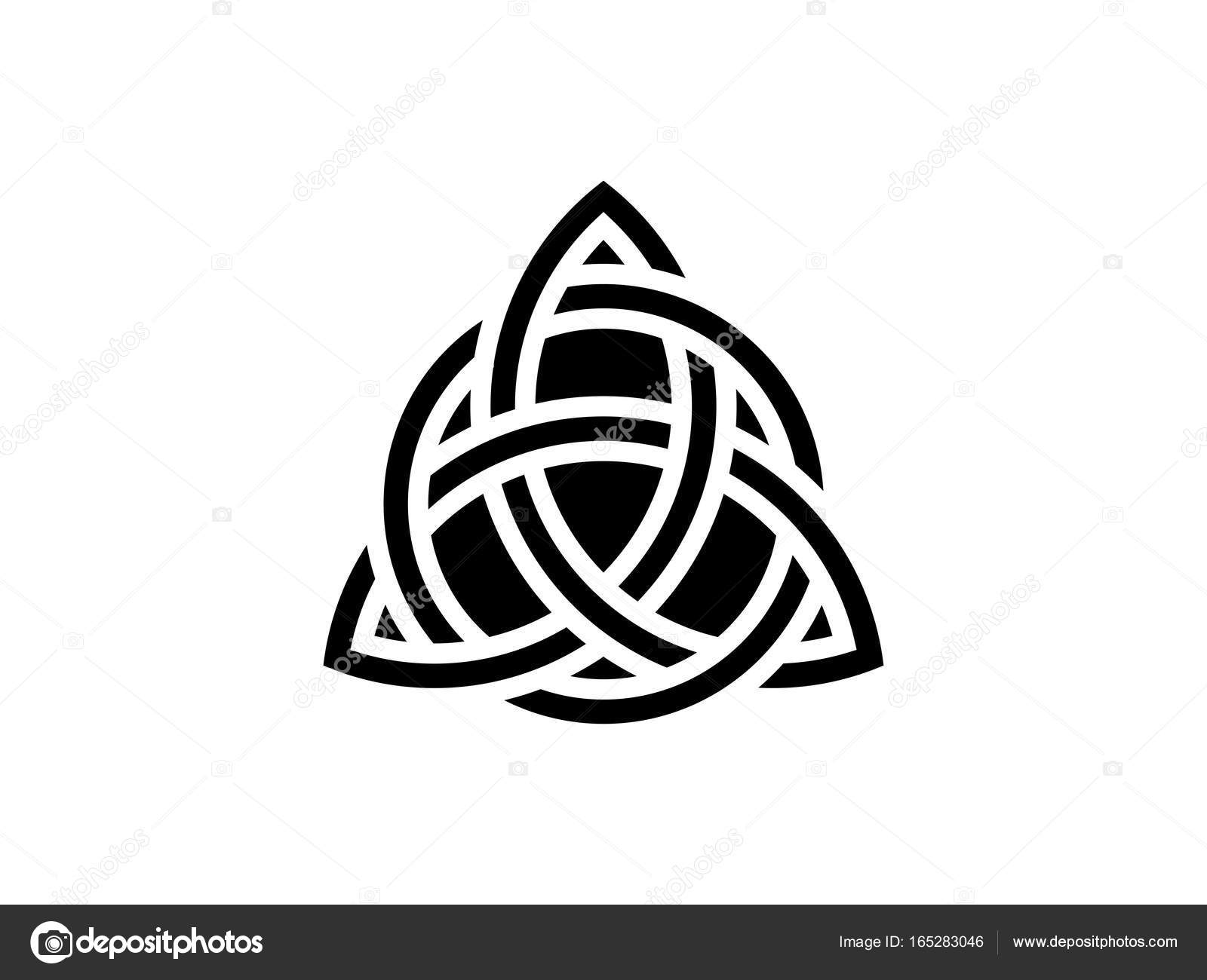 Triquetra. Nó da Trindade. Símbolo celta da eternidade. Ilustração ...