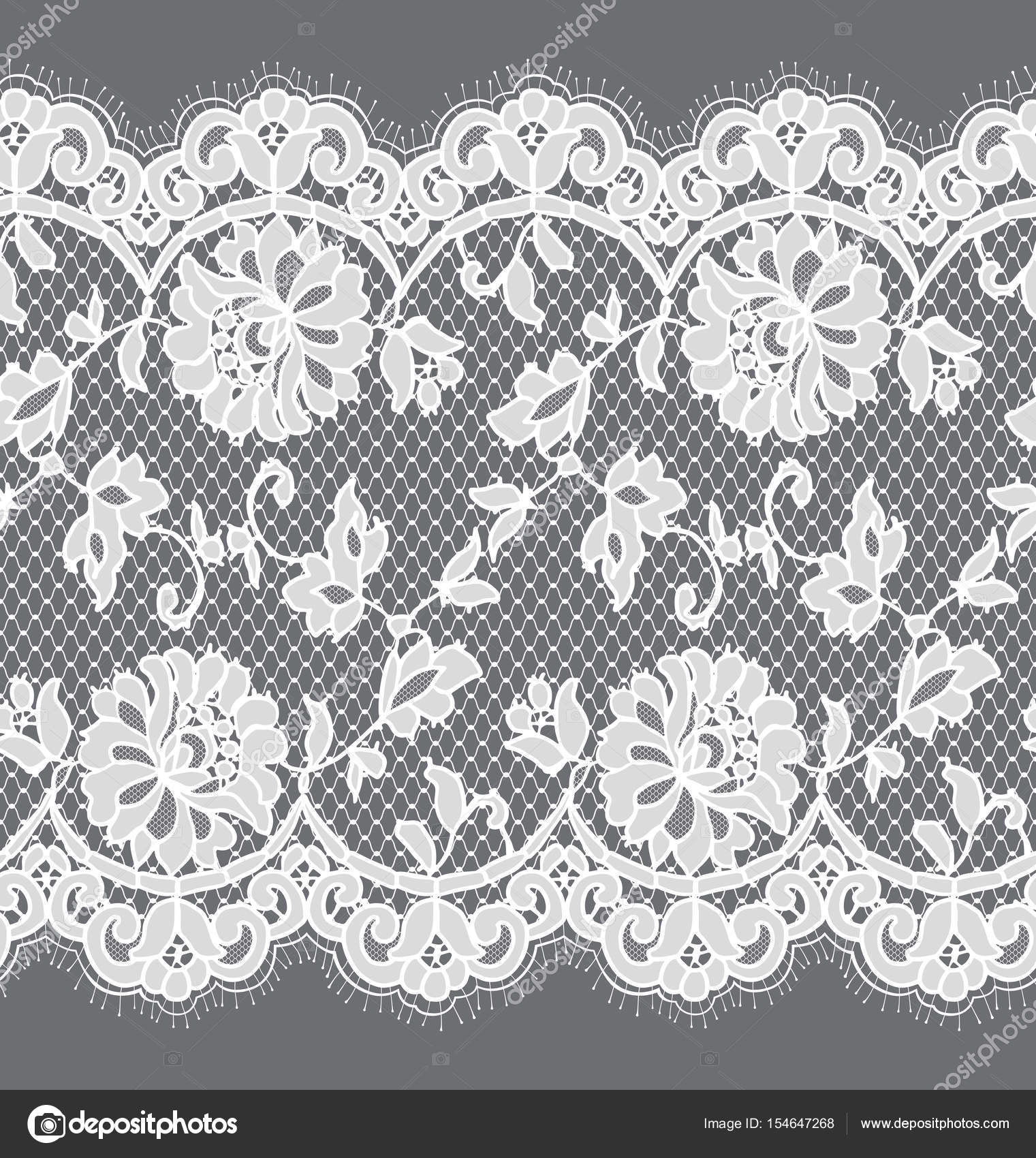 Seamless Vector White Lace Pattern Stock Vector by ©maryswell 154647268