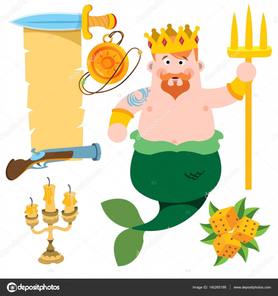 Cartoon King Neptune