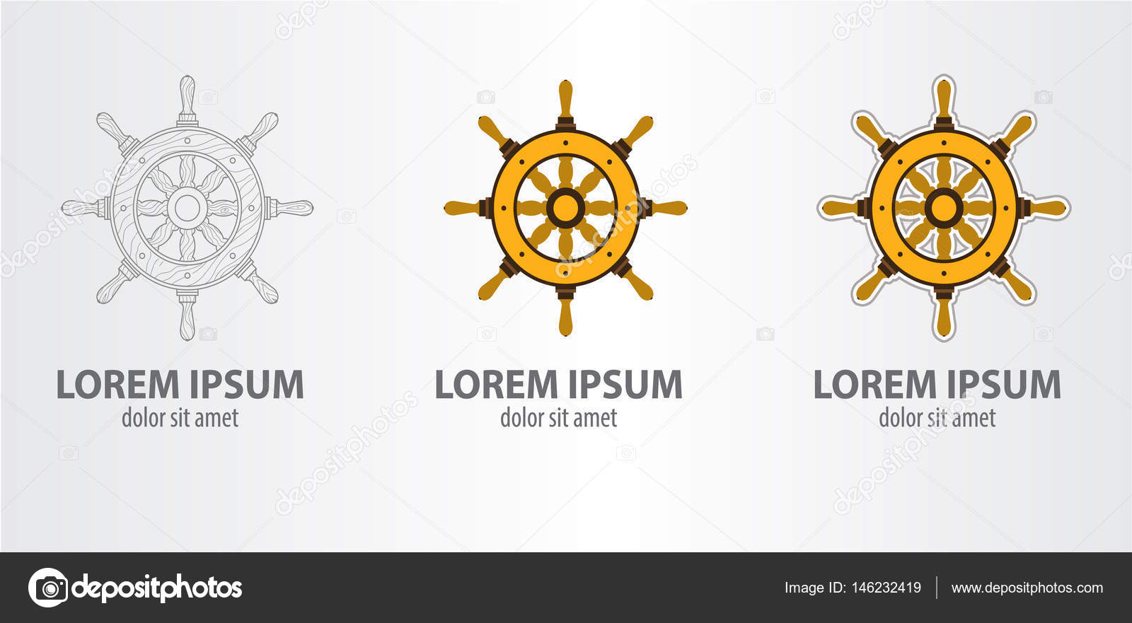 Rudder logos set Stock Vector by ©filkusto 146232419