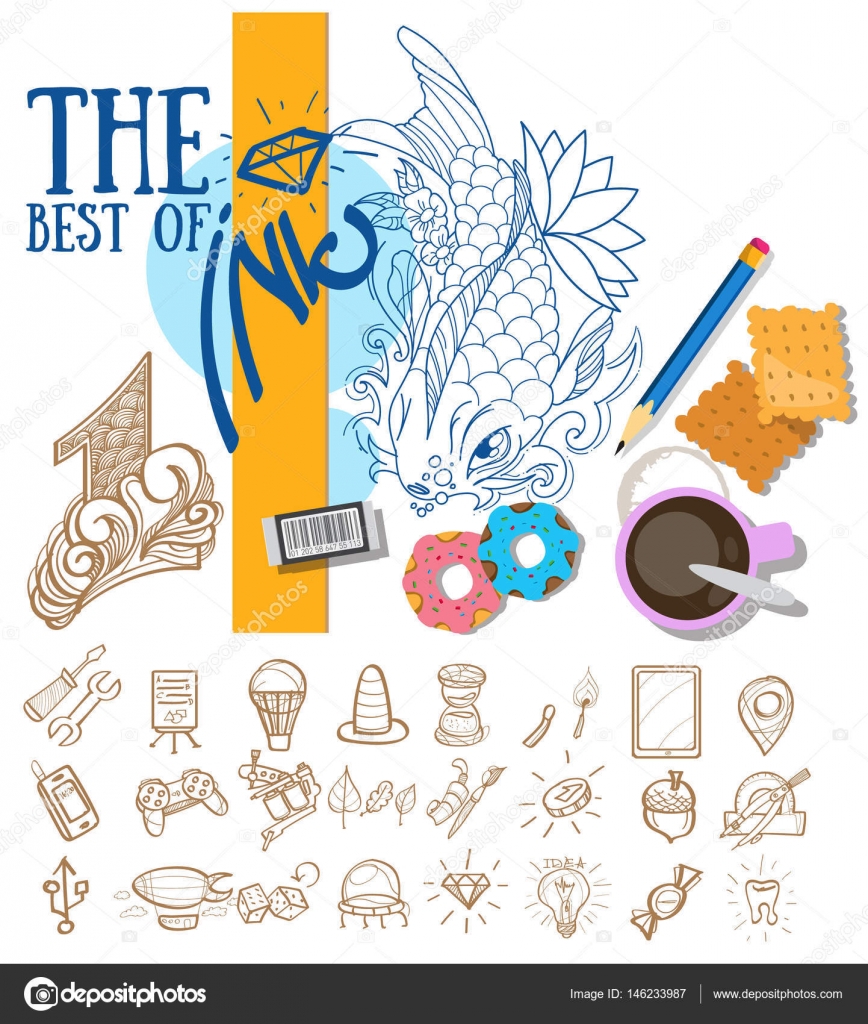 Tattoo kit and equipment Stock Vector Image by ©filkusto #146233987