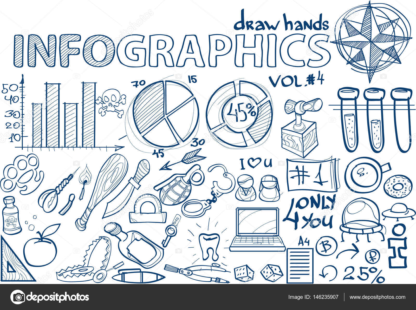 Hand draw infographics Stock Vector Image by ©filkusto #146235907