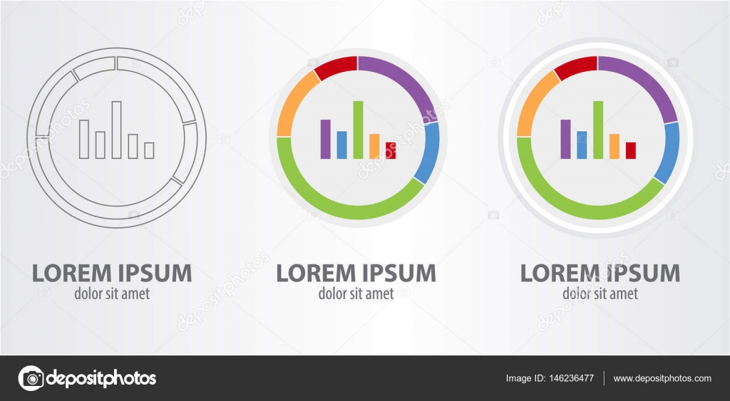 Round graph logos set Stock Vector Image by ©filkusto #146236477