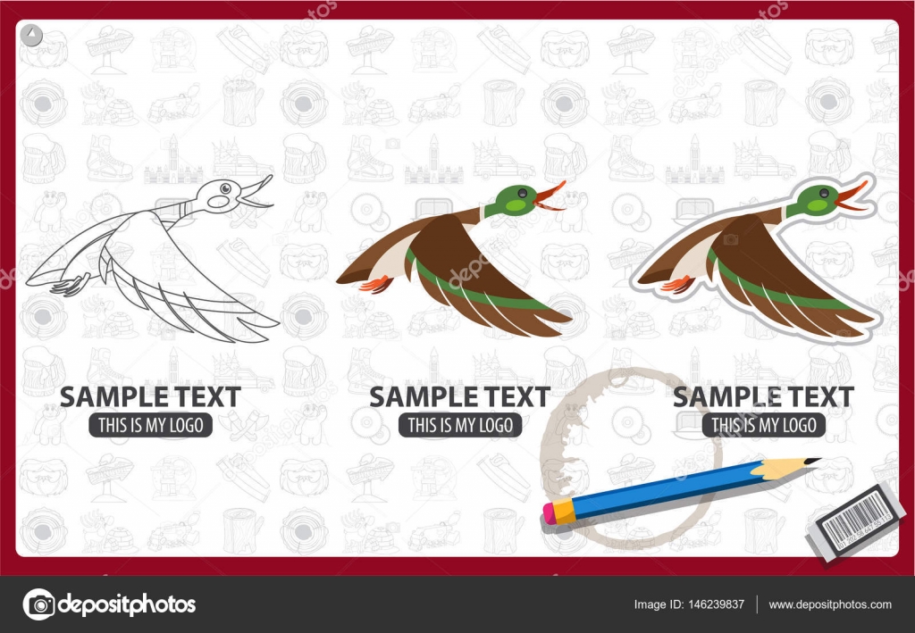 Mallard logos | Mallard duck flying logos set — Stock Vector © filkusto ...