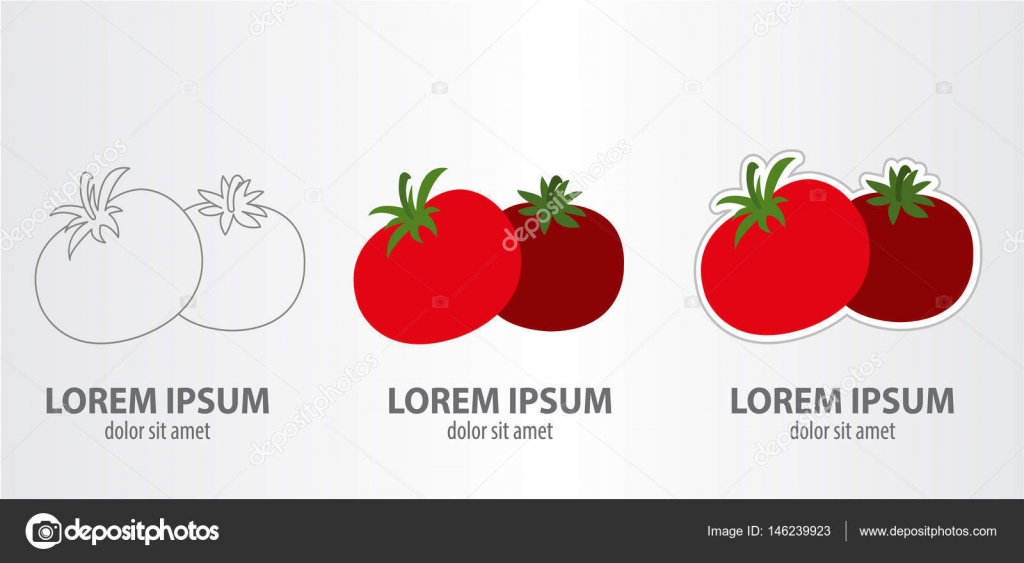 Conjunto de logos de tomates Vector de stock #146239923 de ©filkusto