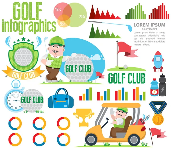 Golf tournament infographic Vector Art Stock Images | Depositphotos