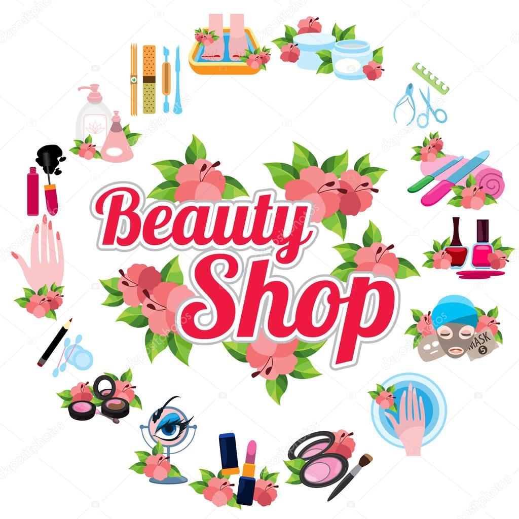 Beauty shop icons — Stock Vector © filkusto #146236313