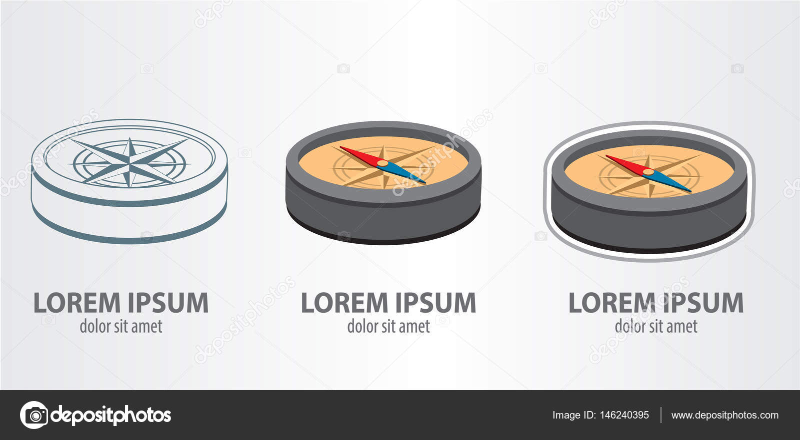 Compass logos set Stock Vector Image by ©filkusto #146240395