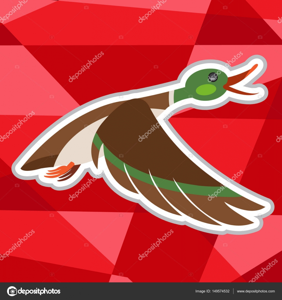 Wild duck flying icon Stock Vector Image by ©filkusto #149574532