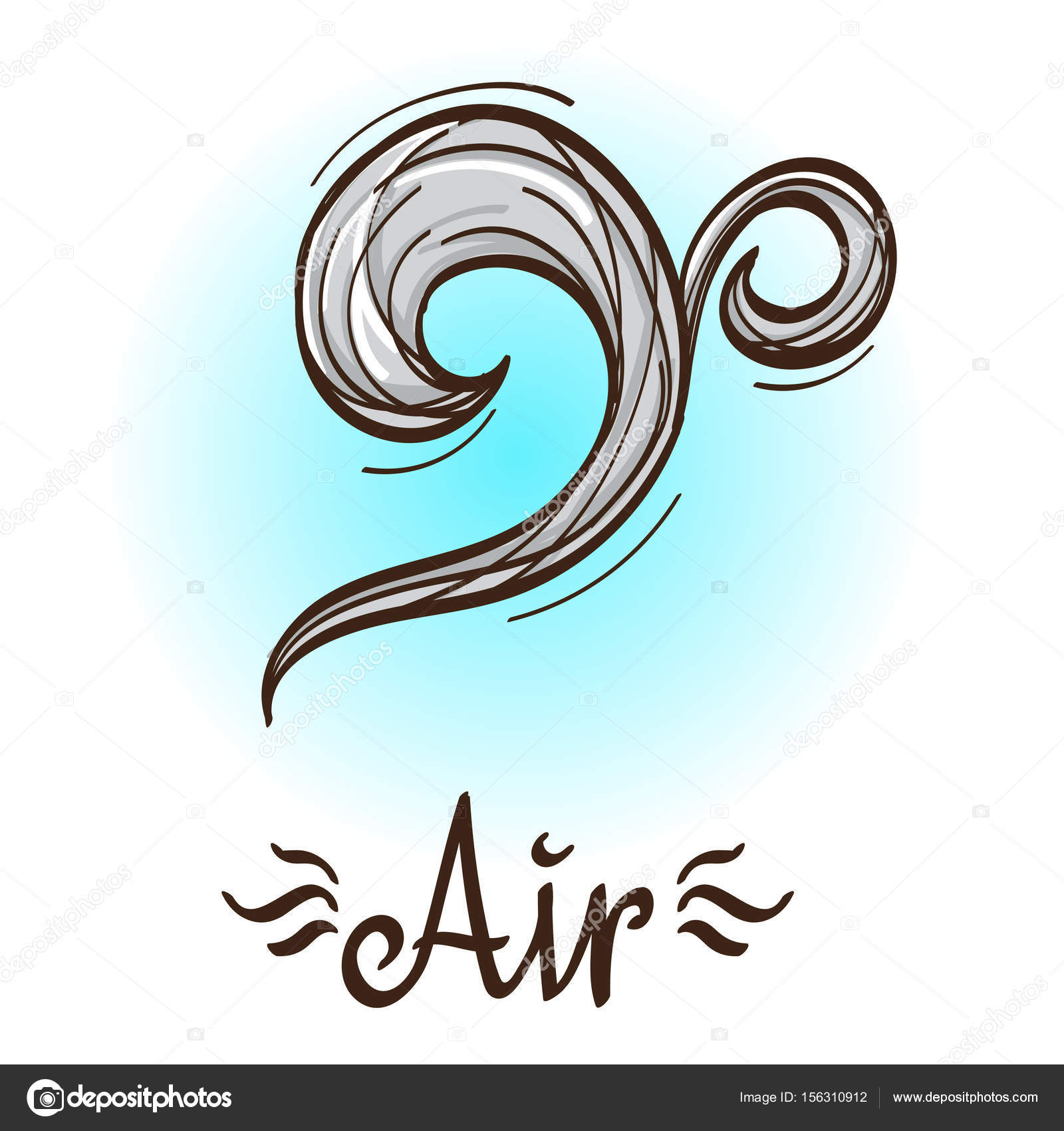 Luft im Cartoon-Stil Logo - Vektorgrafik: lizenzfreie Grafiken ...