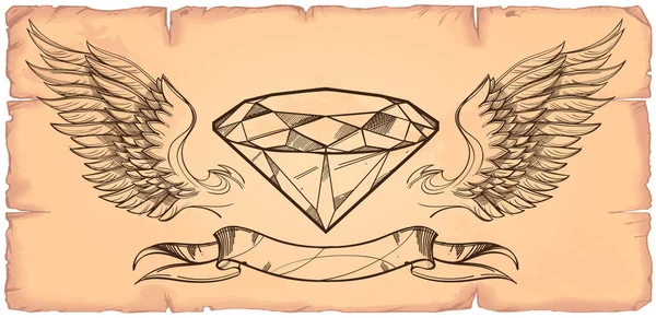 Alas de diamante imágenes de stock de arte vectorial | Depositphotos