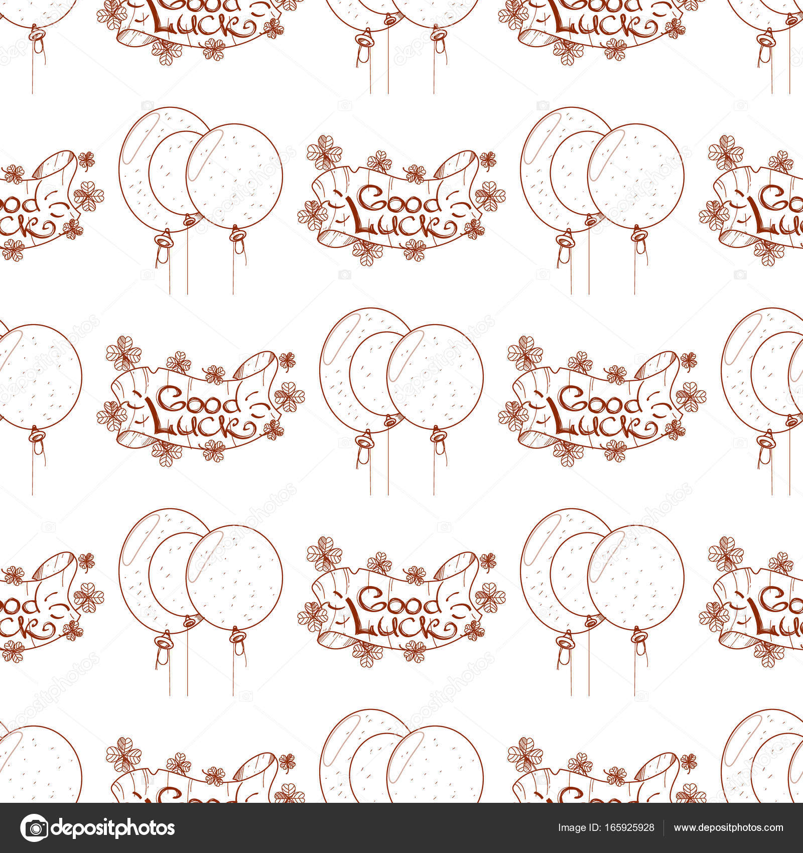 Pattern with balloons and banner Stock Vector by ©filkusto 165925928