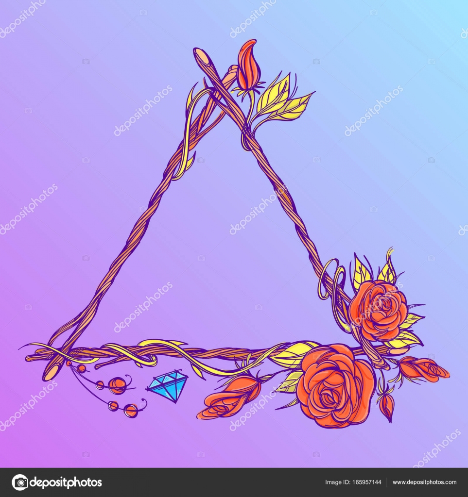 Triangular vintage frame Stock Vector by ©filkusto 165957144