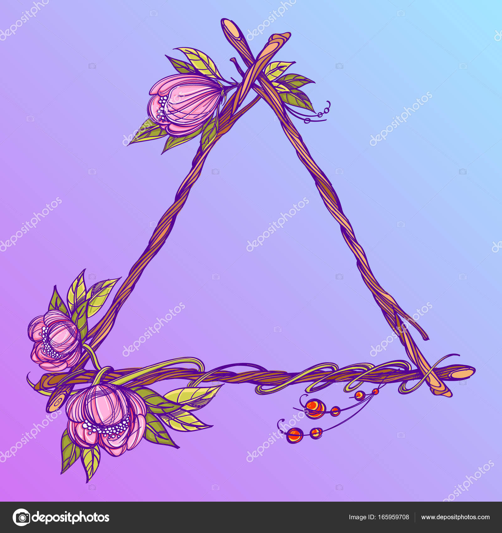 Triangular vintage frame Stock Vector by ©filkusto 165959708