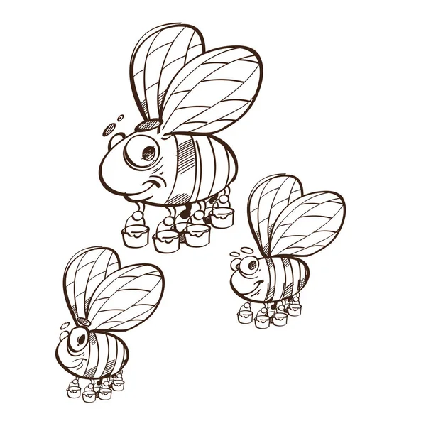 Bee Coloring Pages vector Stock Vector Image by ©attaphongw #84862938