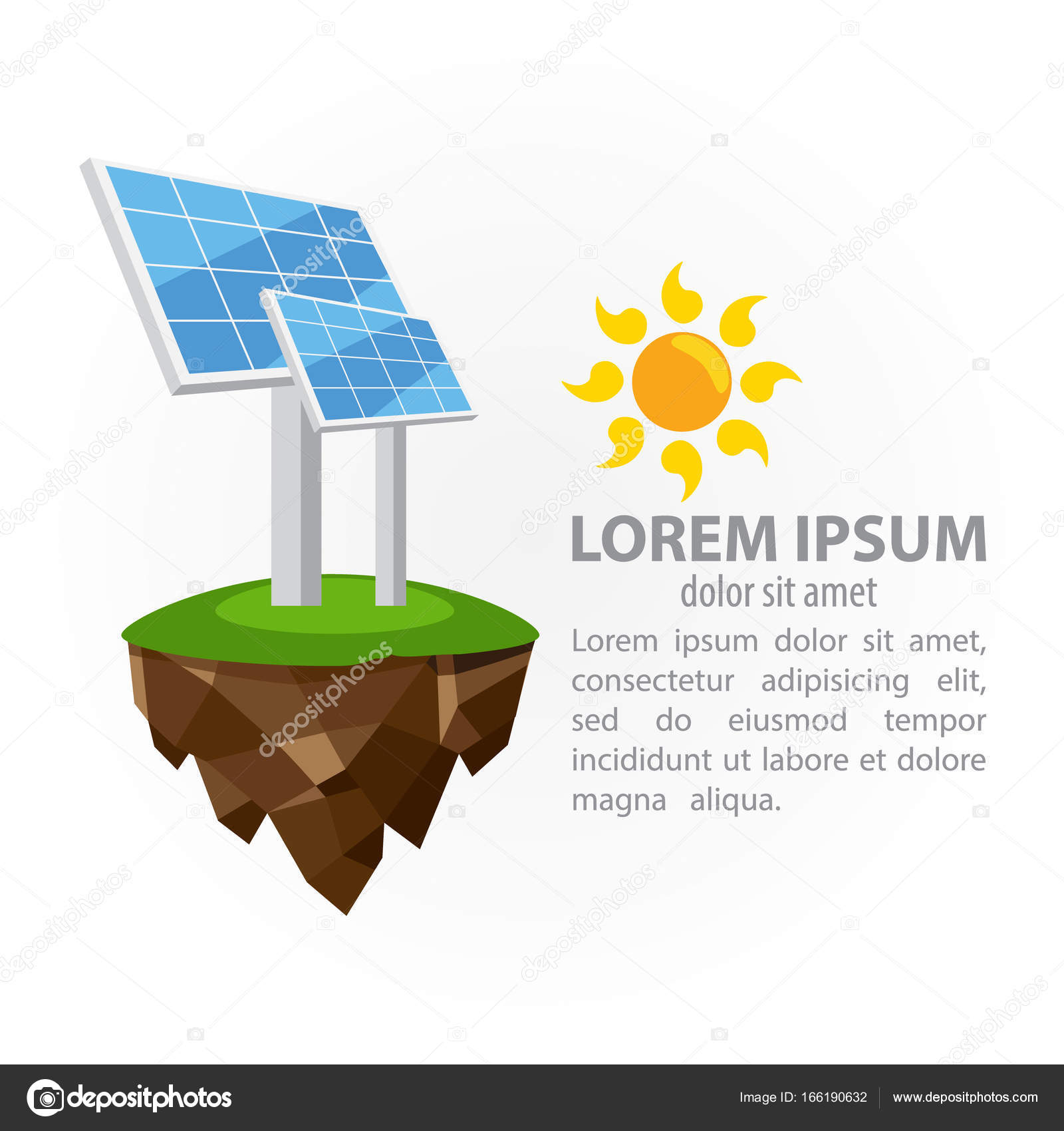Poster template with solar panels Stock Vector Image by ©filkusto ...