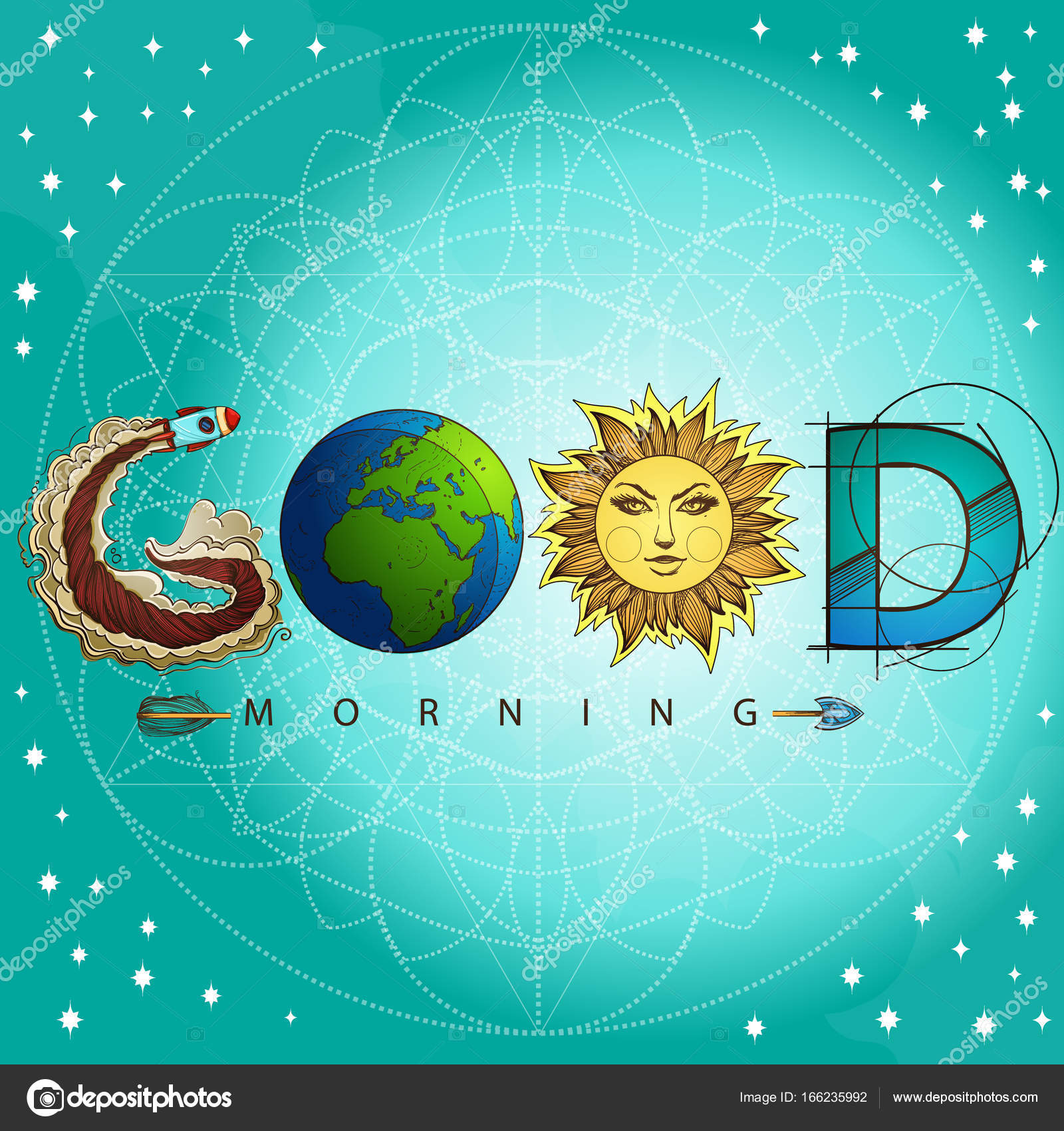 Good morning. Motivational poster Stock Vector by ©filkusto 166235992