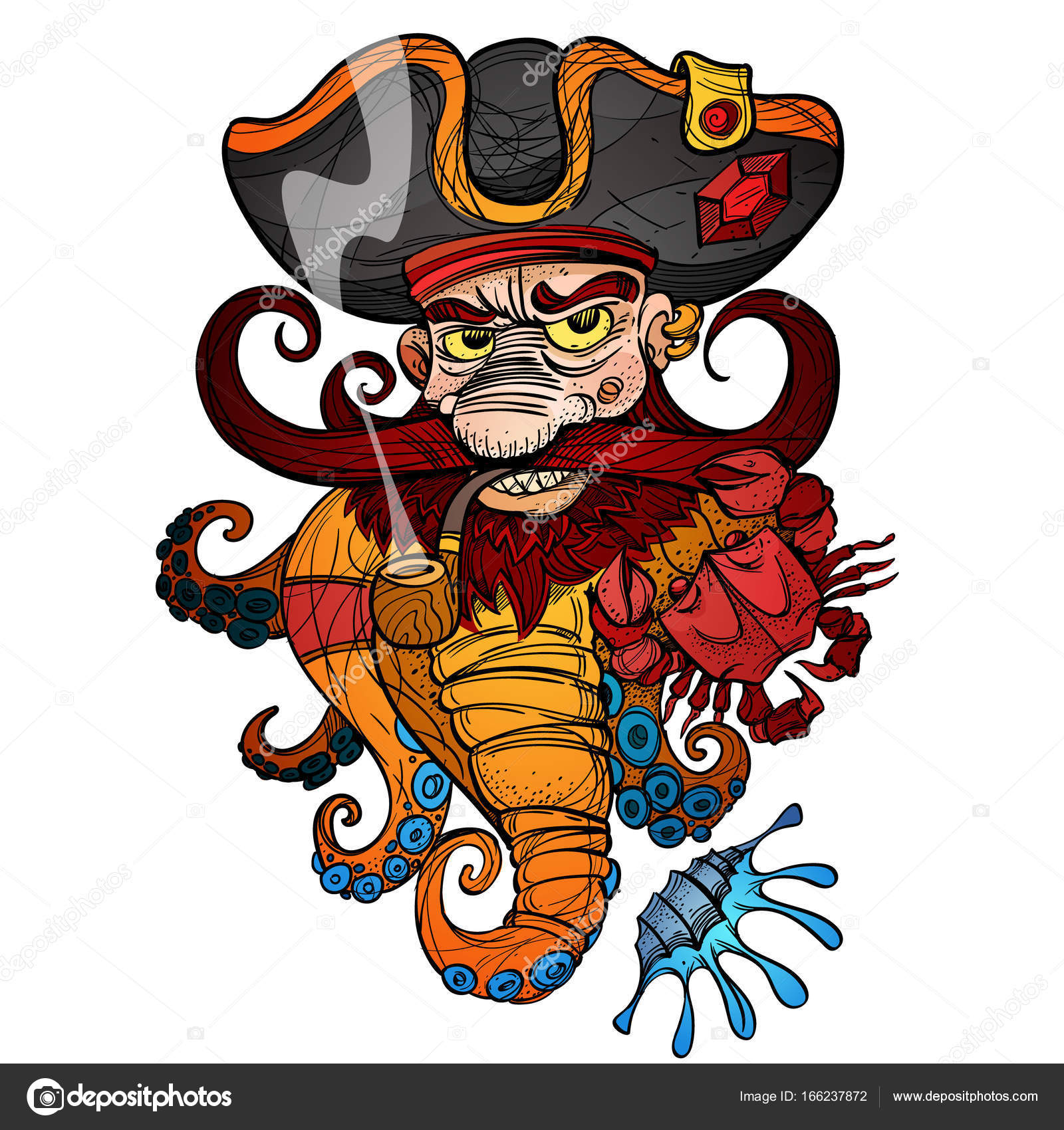 Octopus Jolly Roger Tattoo