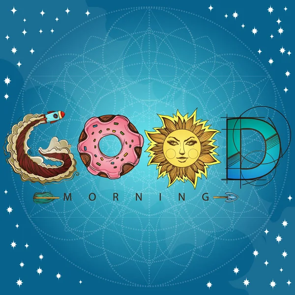 Motivational poster with a rocket, planet, sun and arrow Stock Vector ...